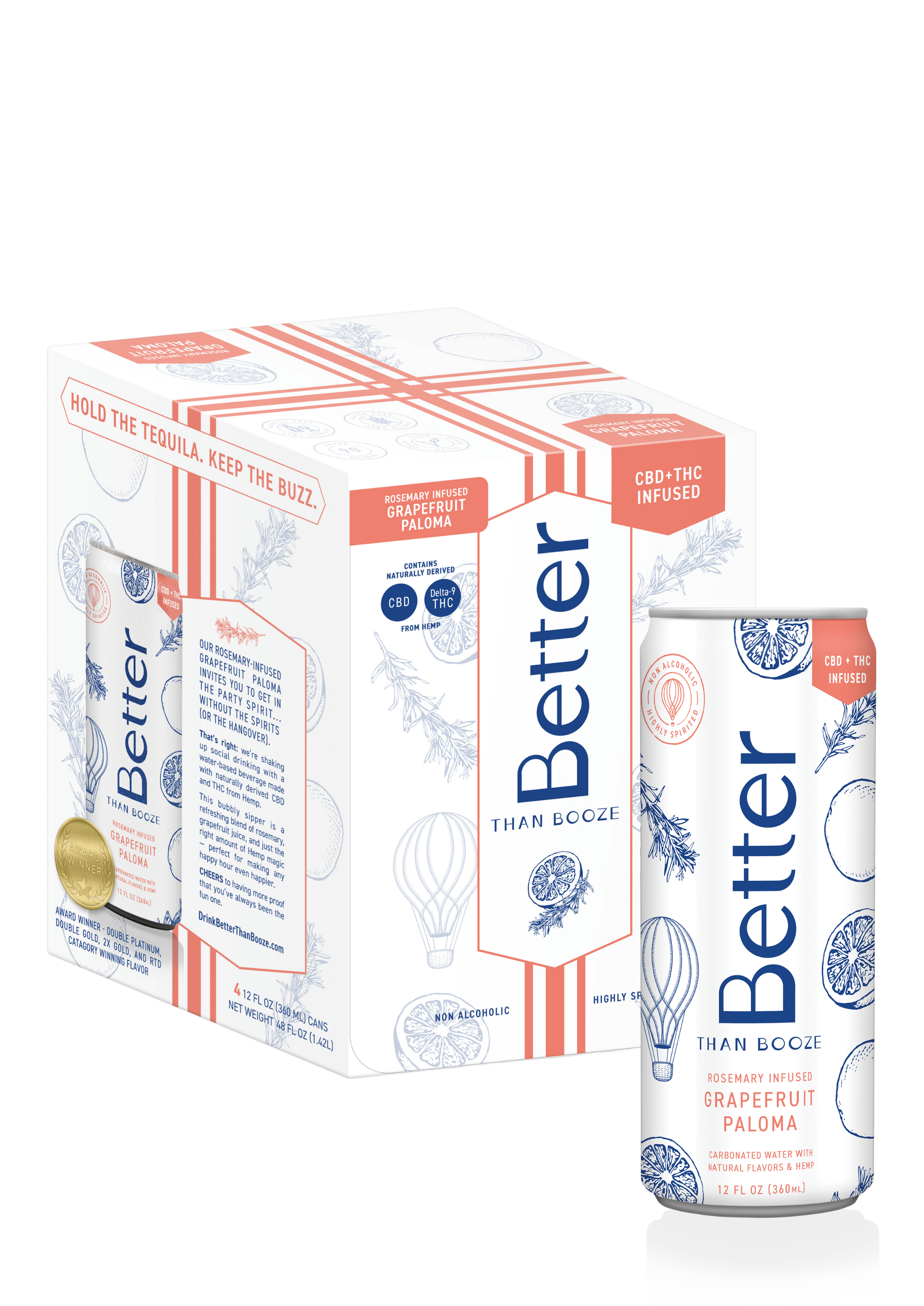 CBD + THC Rosemary Grapefruit Paloma – Drink Better Than Booze