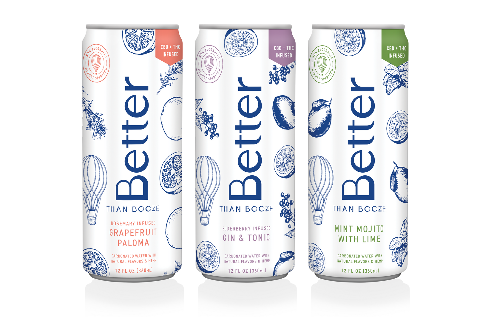 2MG THC + 6MG CBD Variety 12 Pack – Drink Better Than Booze